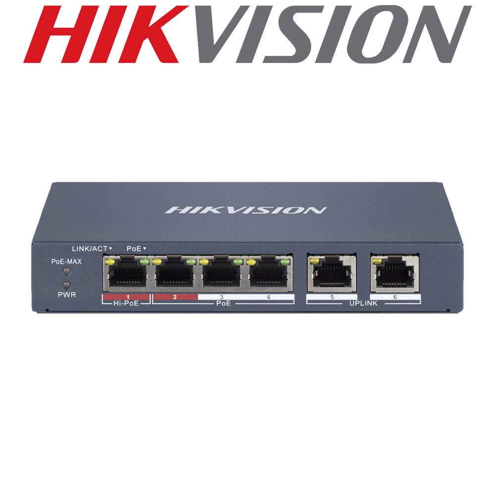 Hikvision DS-3E1106HP-EI Smart Managed 4-Port 100 Mbps PoE Switch – My Blog